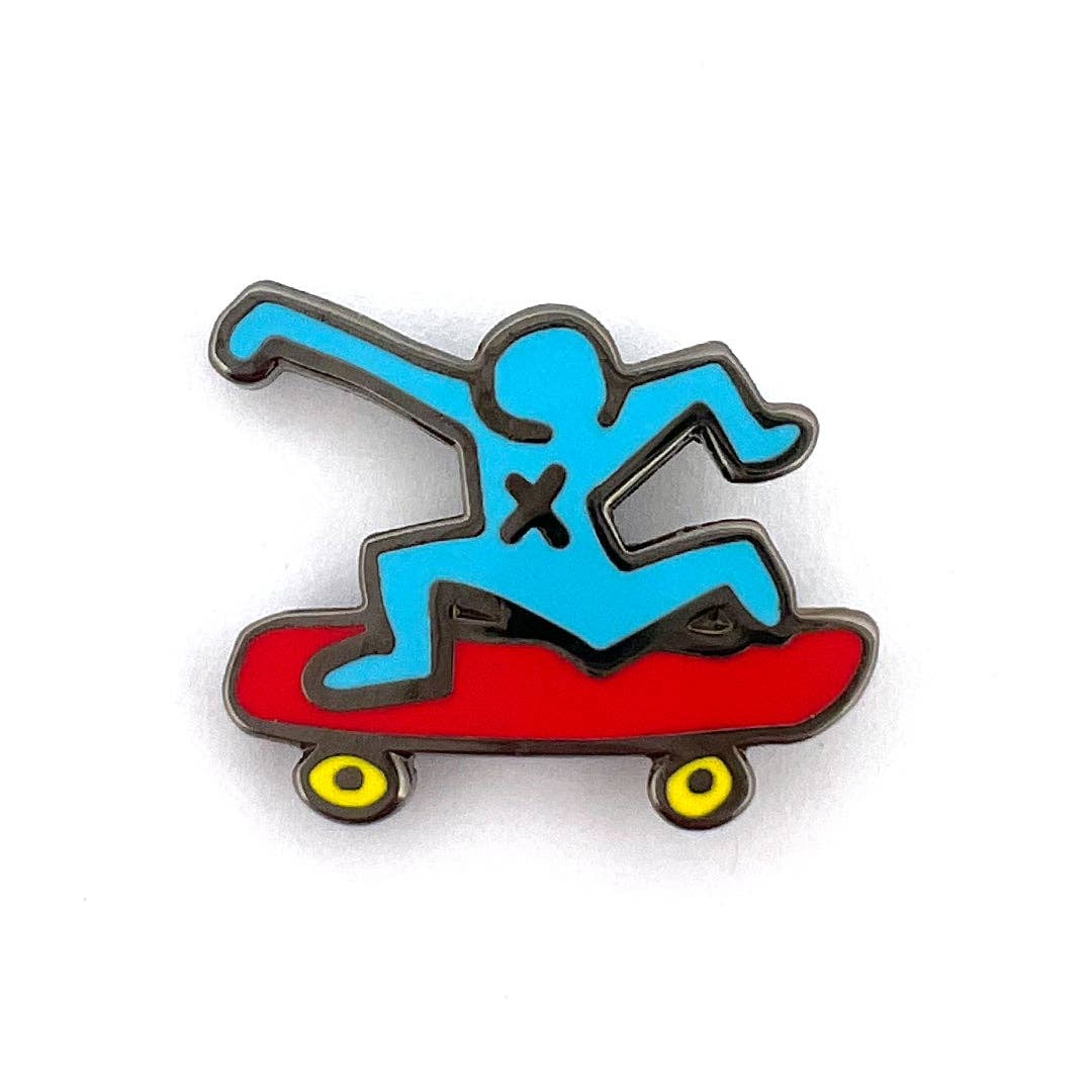 Keith Haring - Skateboarder Pin – Velcrokid